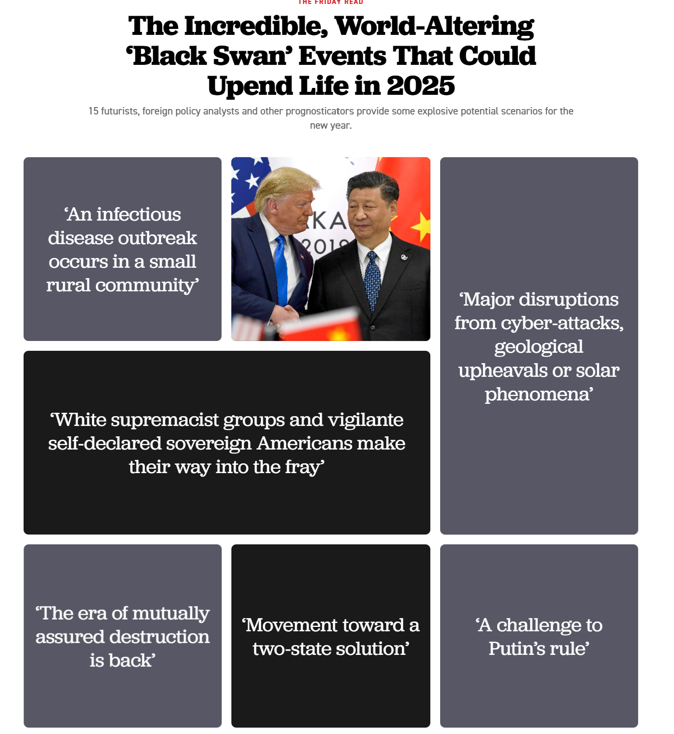 The Incredible, World-Altering ‘Black Swan’ Events That Could Upend ...