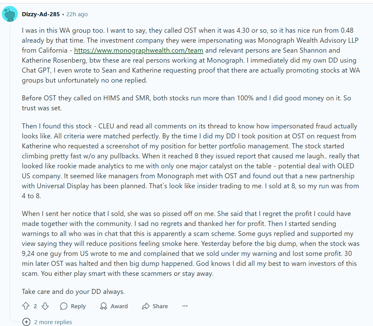 $OST Scam: How Nasdaq-Listed Penny Stock Wiped Out Thousands of Lives